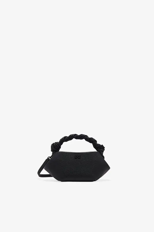 GANNI Mini Bou Bag With Twisted Handle - Black