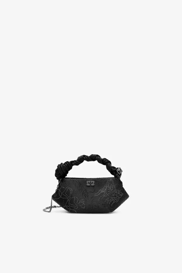 GANNI Mini Bou Bag With Twisted Handle - Black