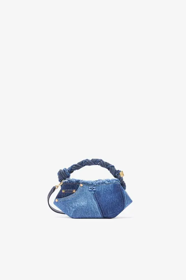 GANNI Mini Bou Bag With Twisted Handle - Blue