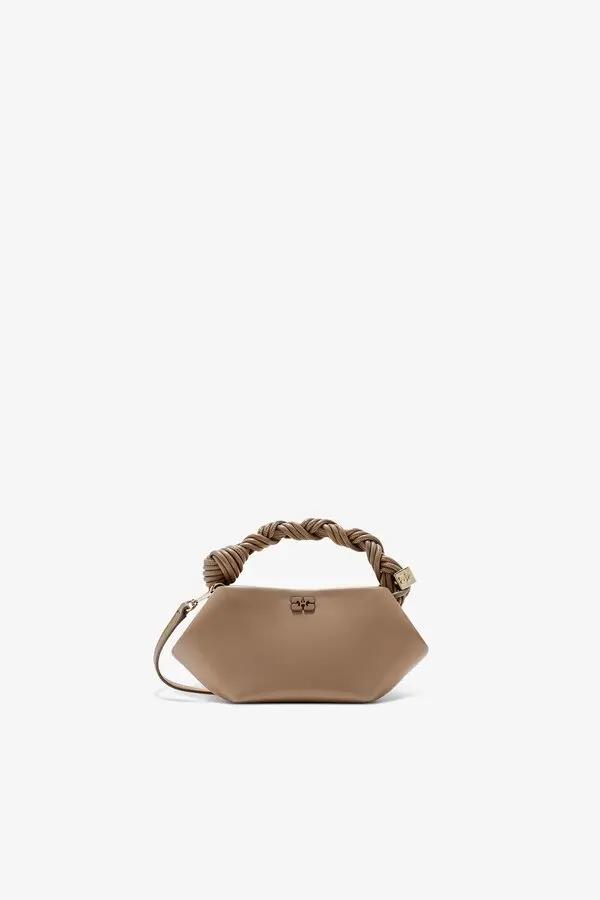GANNI Mini Bou Bag With Twisted Handle - Coca Mocha