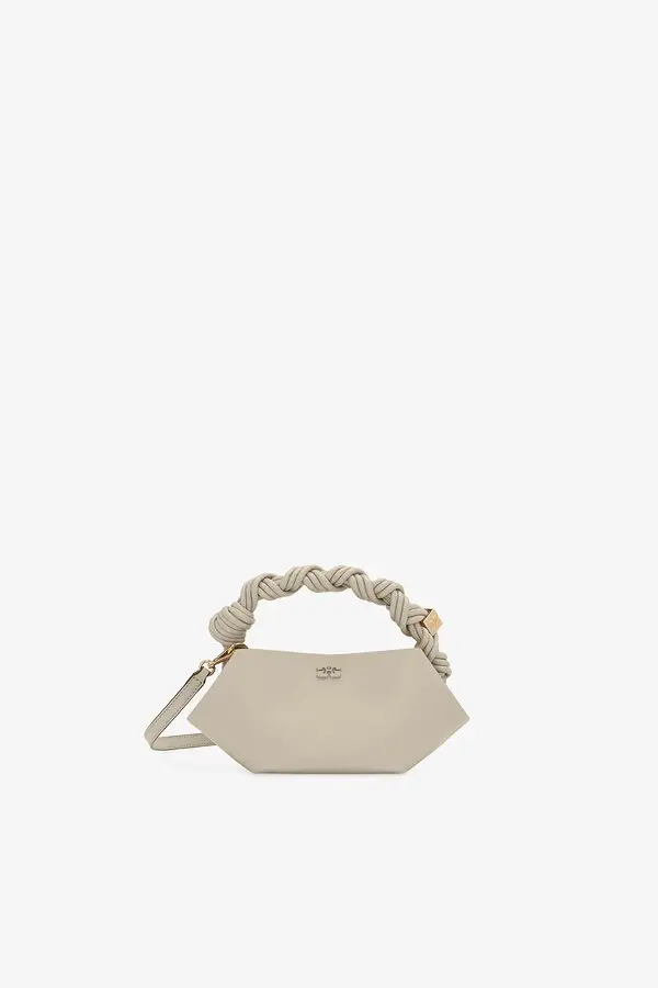 GANNI Mini Bou Bag With Twisted Handle - Grey