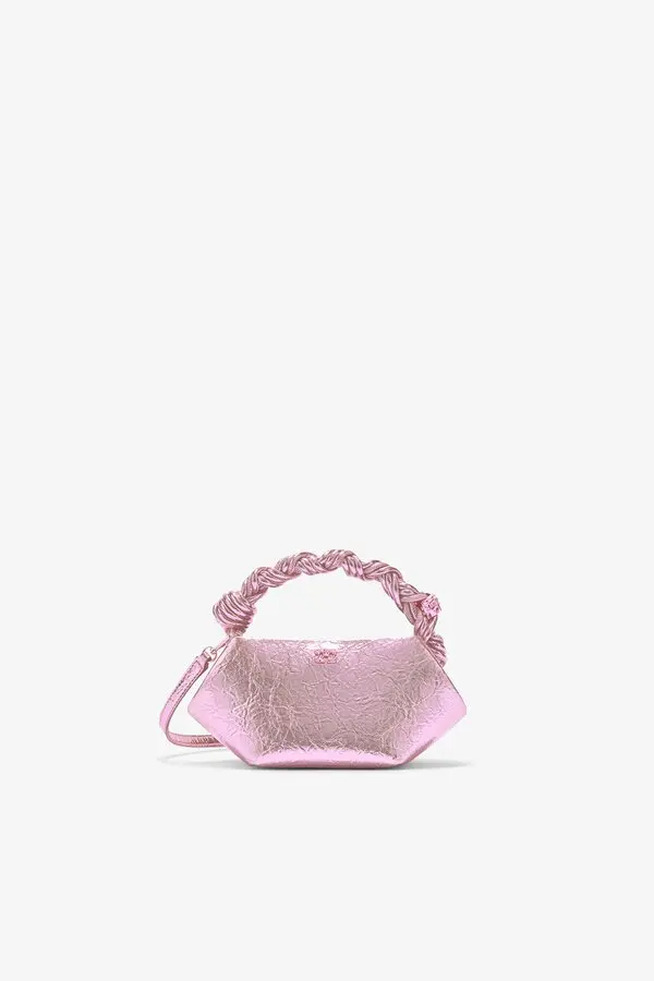 GANNI Mini Bou Bag With Twisted Handle - Pink