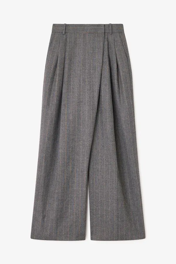 GANNI Twill Suiting Pants - Grey