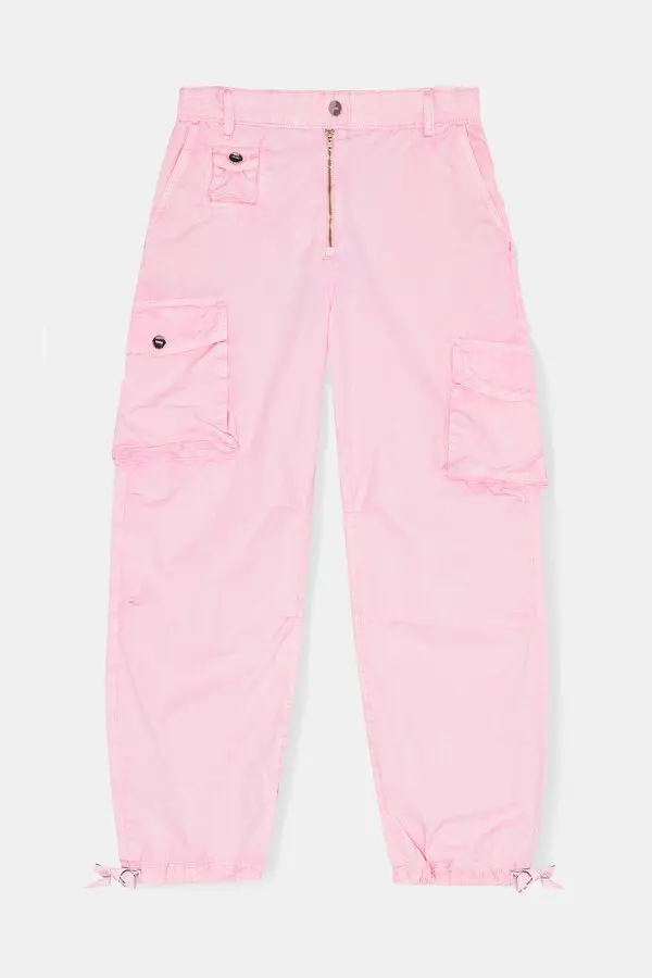 GANNI Embroidered Lace Wide-leg Trousers - Pink
