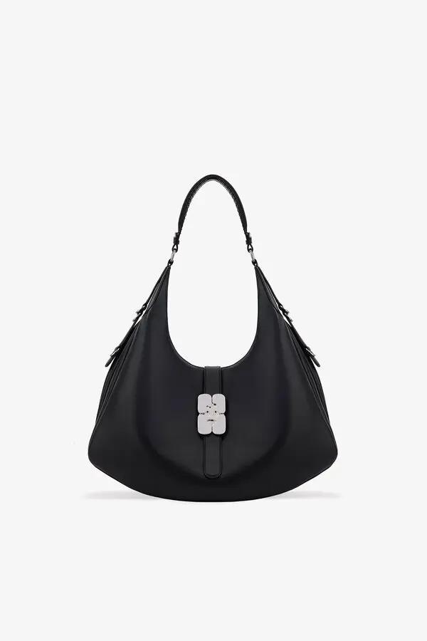 GANNI Large Kat Shoulder Bag - Black