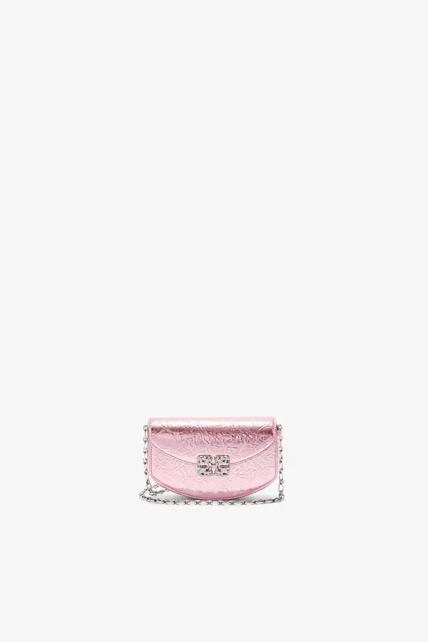 GANNI Lulu Wallet On Chain - Pink