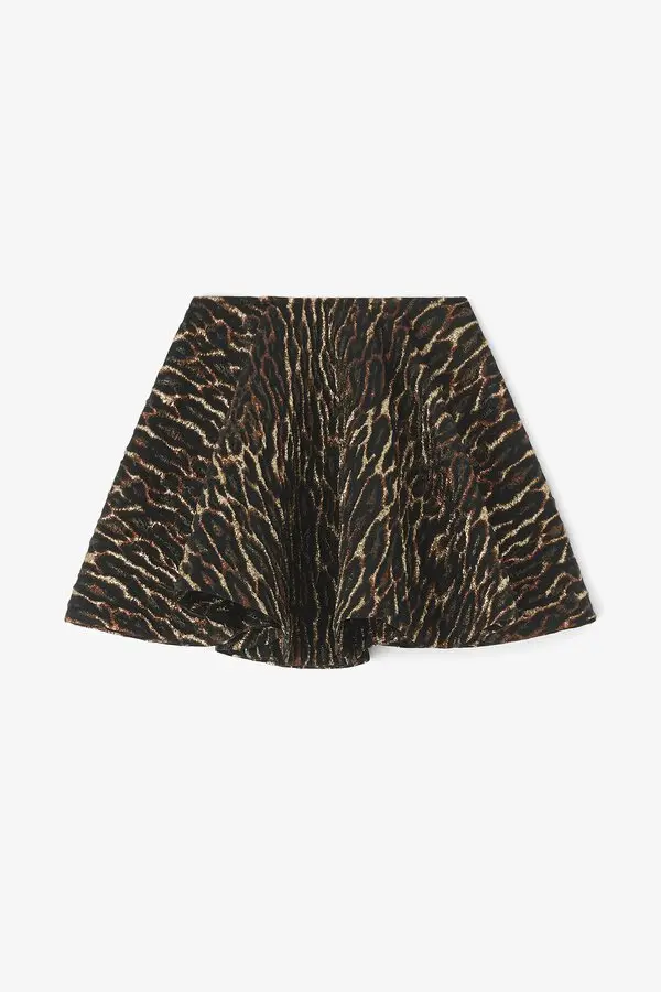 GANNI Metallic Cloque Circle Skirt
