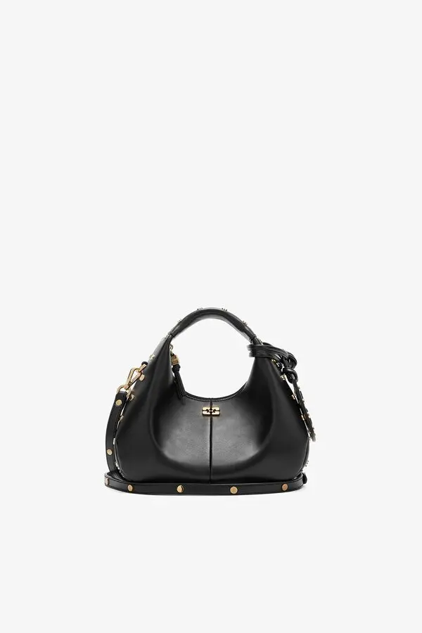 GANNI Mini Hobo Bag - Black