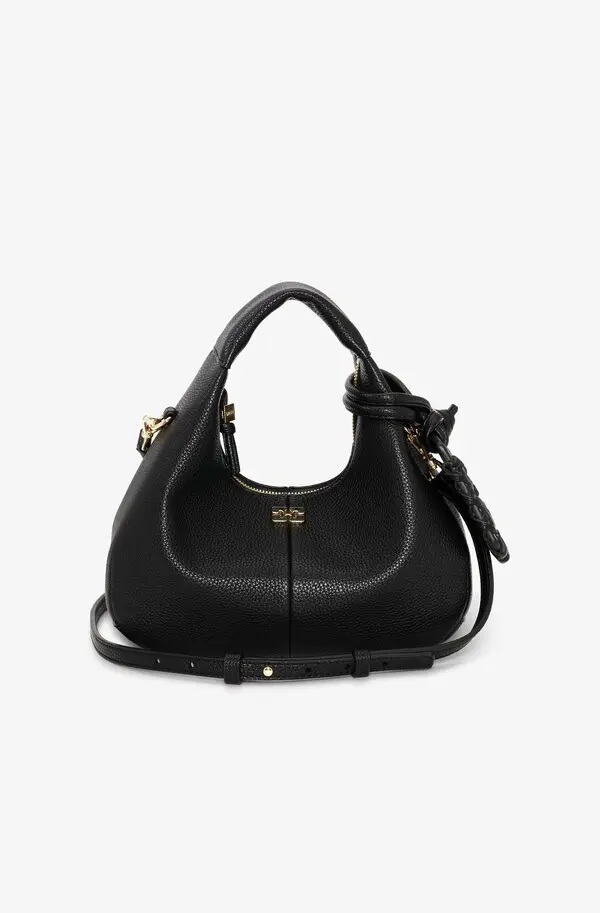 GANNI Mini Hobo Bag - Black