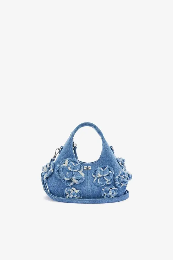 GANNI Mini Hobo Bag - Blue