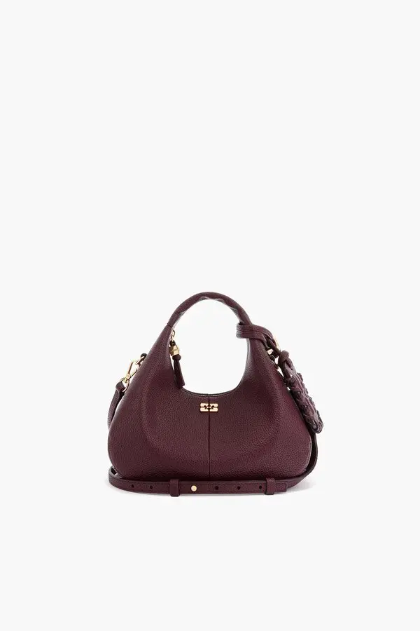GANNI Mini Hobo Bag - Red