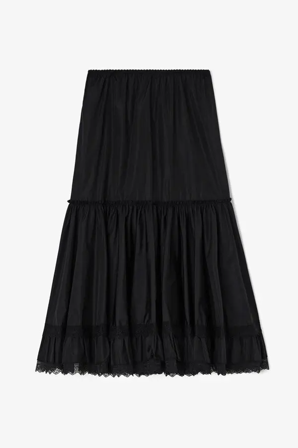 GANNI Asymmetrical Hem Skirt - Black