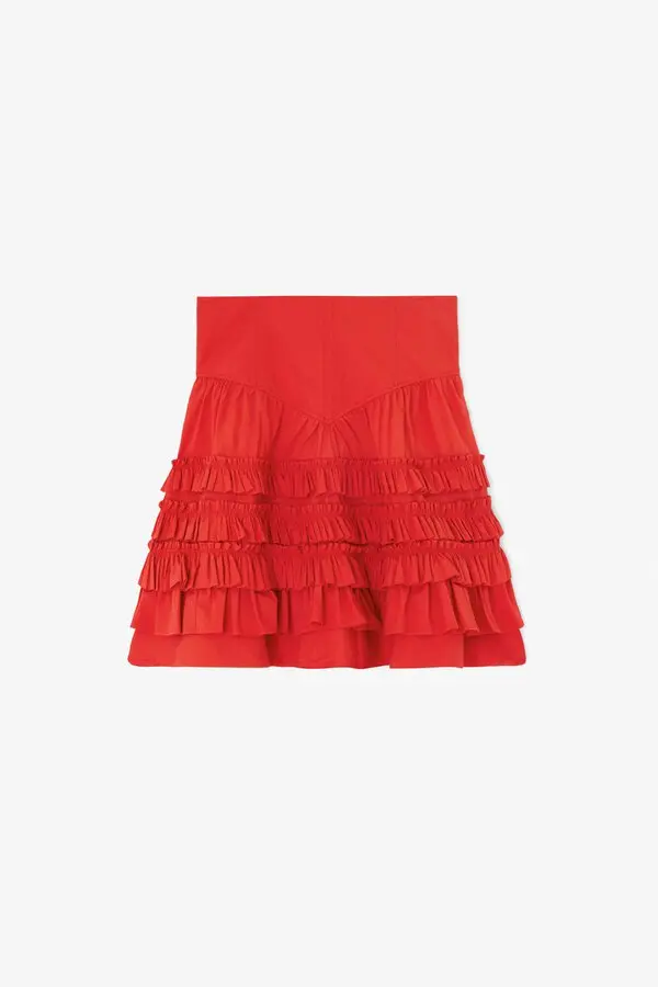 GANNI Bubble Skirt - Goji Berry
