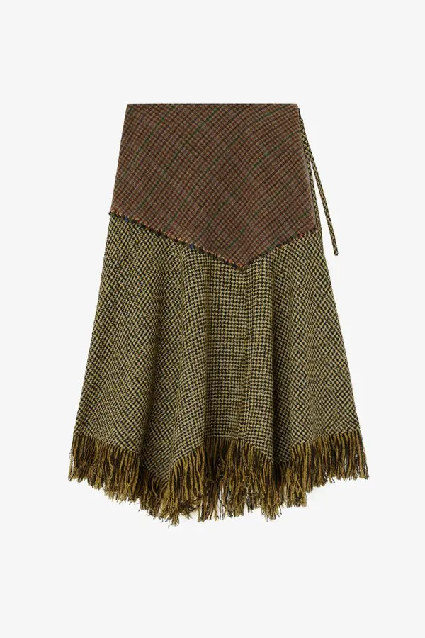 GANNI Asymmetrical Hem Skirt - Mixed