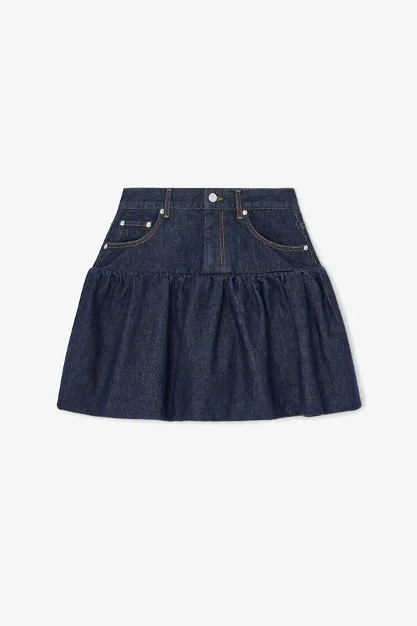 GANNI Bubble Skirt - Navy