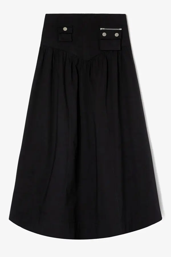 GANNI Long Cotton Skirt