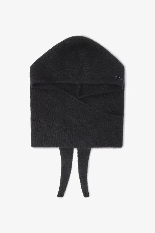 GANNI Soft Wool Balaclava - Black