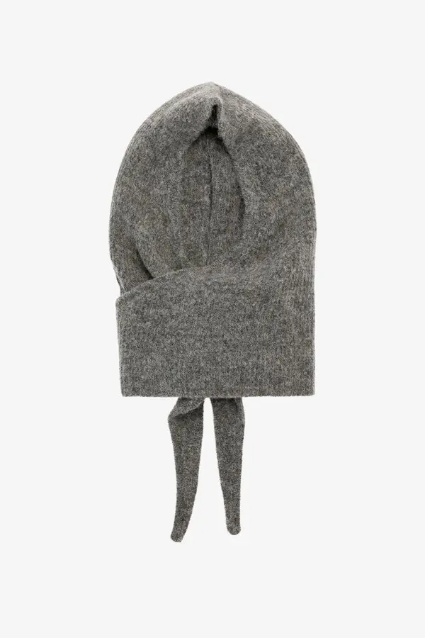 GANNI Soft Wool Balaclava - Grey