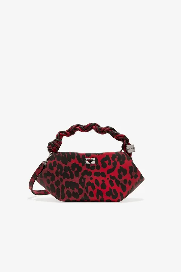 GANNI Leopard Mini Bou Bag - Red