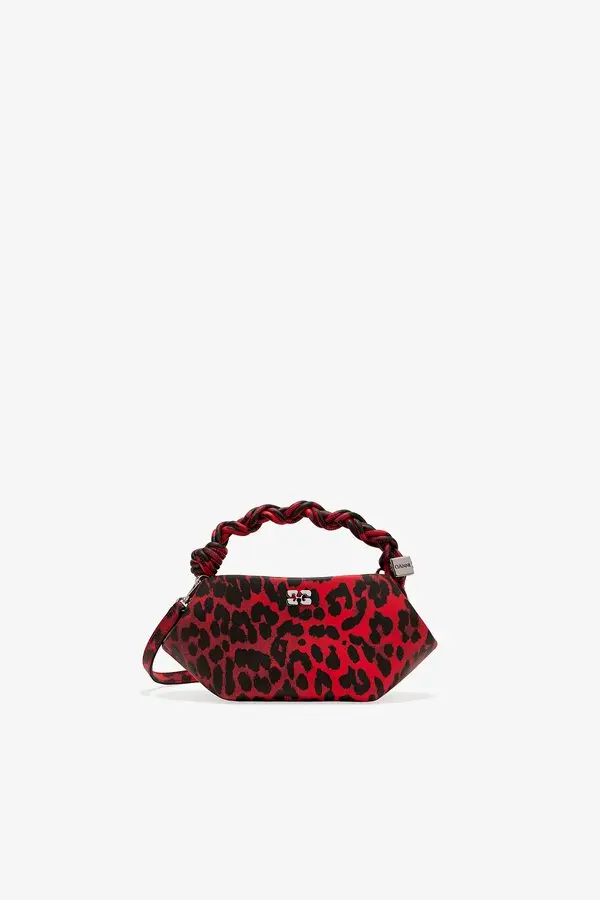 GANNI Leopard Mini Bou Bag - Red