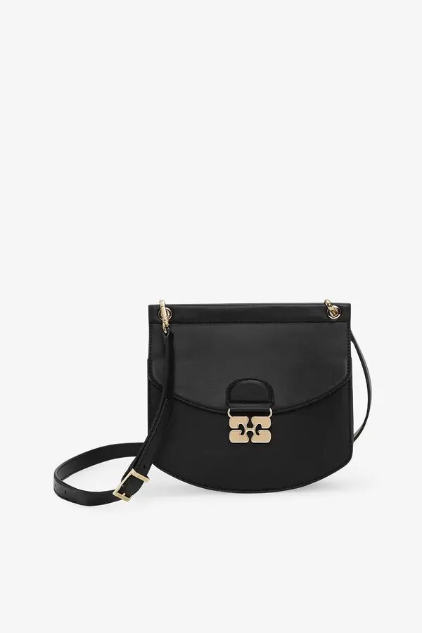 GANNI Small Apo-g Shoulder Bag - Black