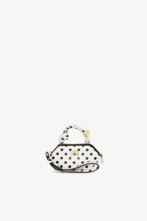 GANNI Polka-dot Nano Bou Bag - White