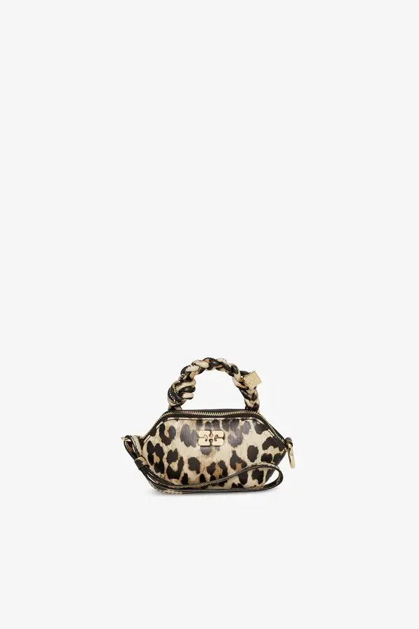 GANNI Leopard Nano Bou Bag - Mixed
