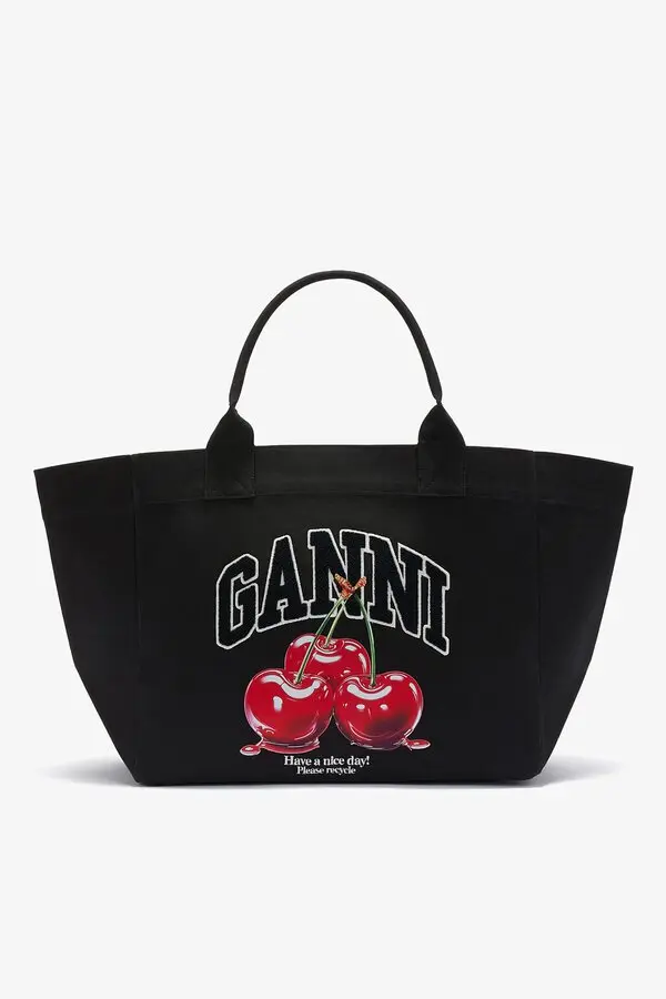 GANNI Cherry Print Tote Bag - Mixed
