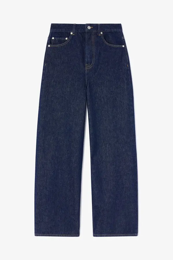 GANNI Loose Straight-leg Jeans - Navy