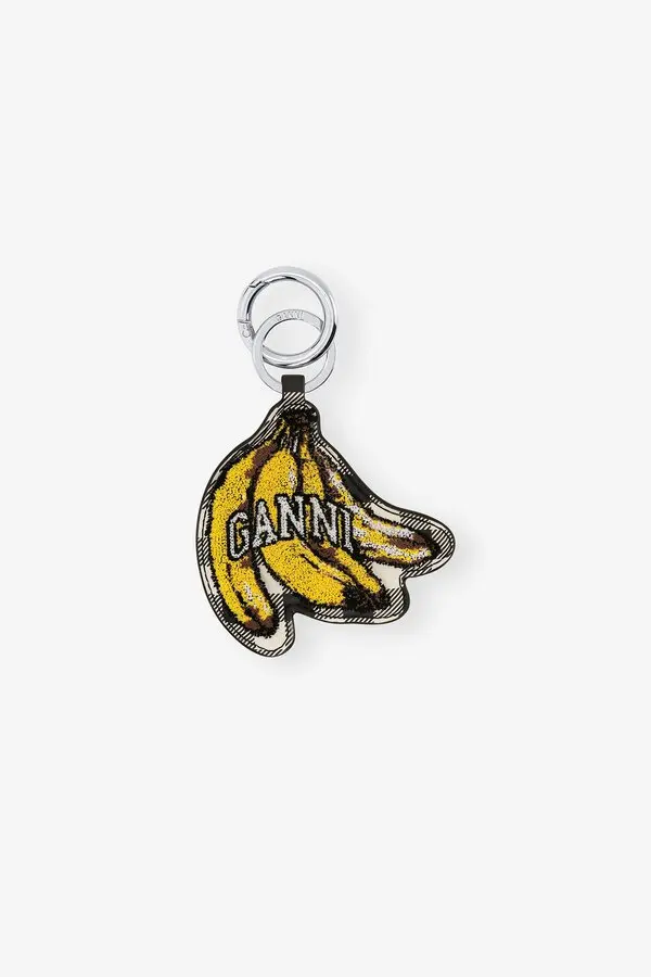 GANNI Banana Keyring - Black