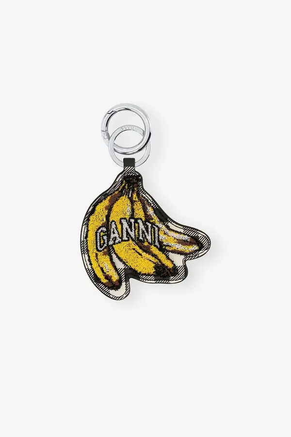 GANNI Banana Keyring - Black