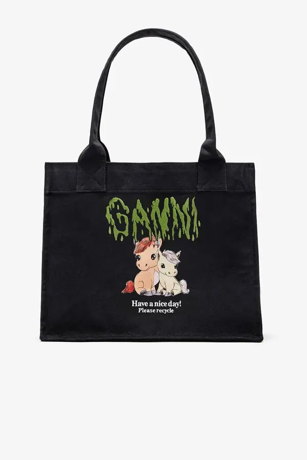 GANNI Pony Printed Large Tote - Mixed