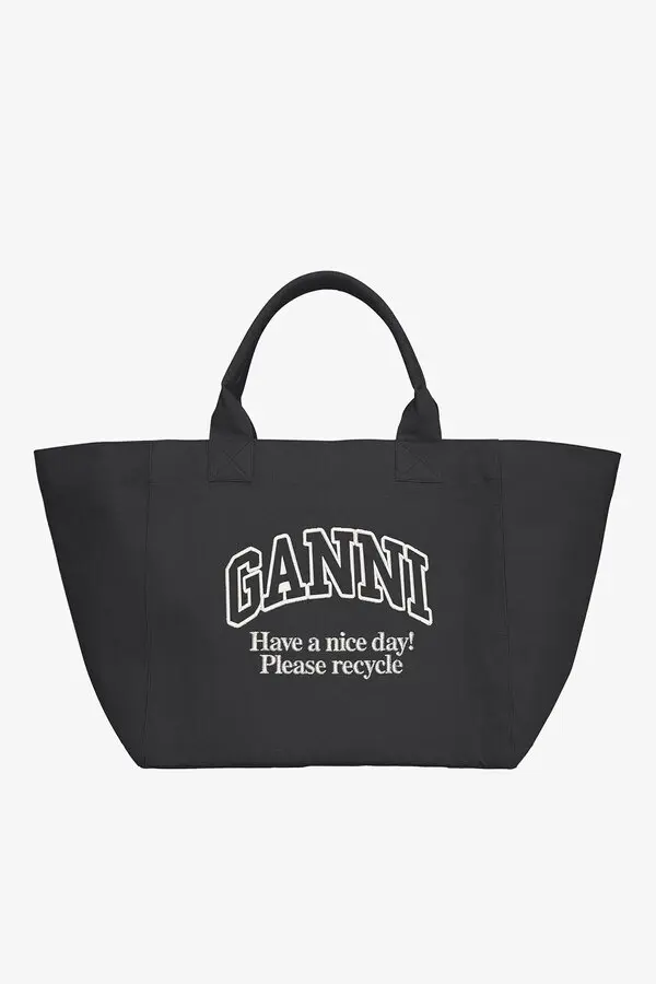 GANNI Black Xxl Tote