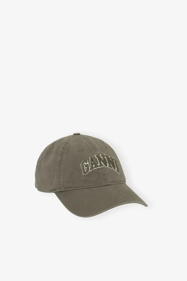 GANNI Canvas Cap - Green