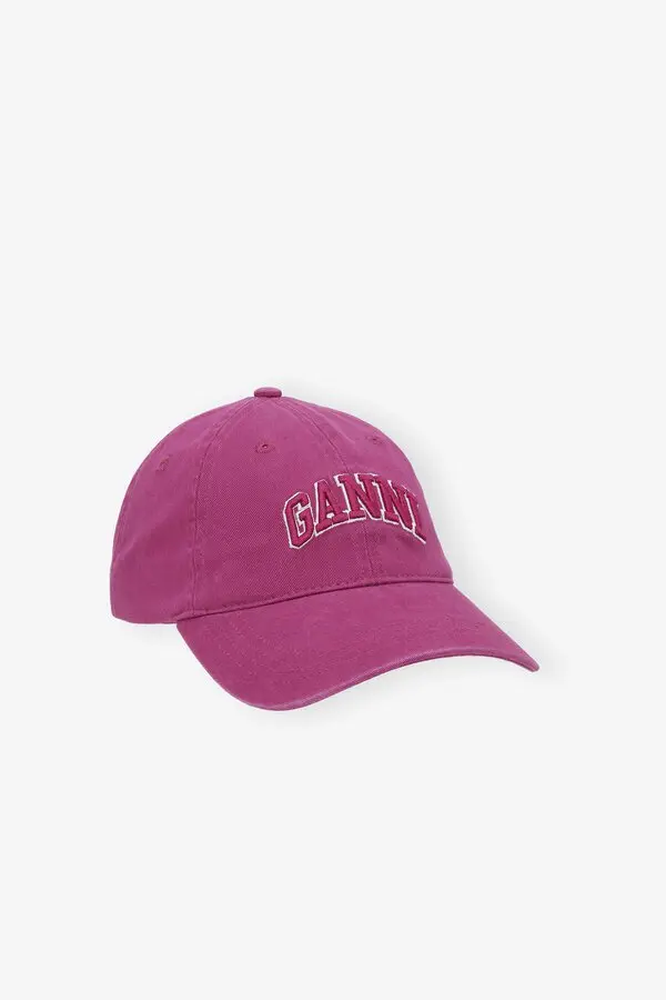 GANNI Canvas Cap - Purple