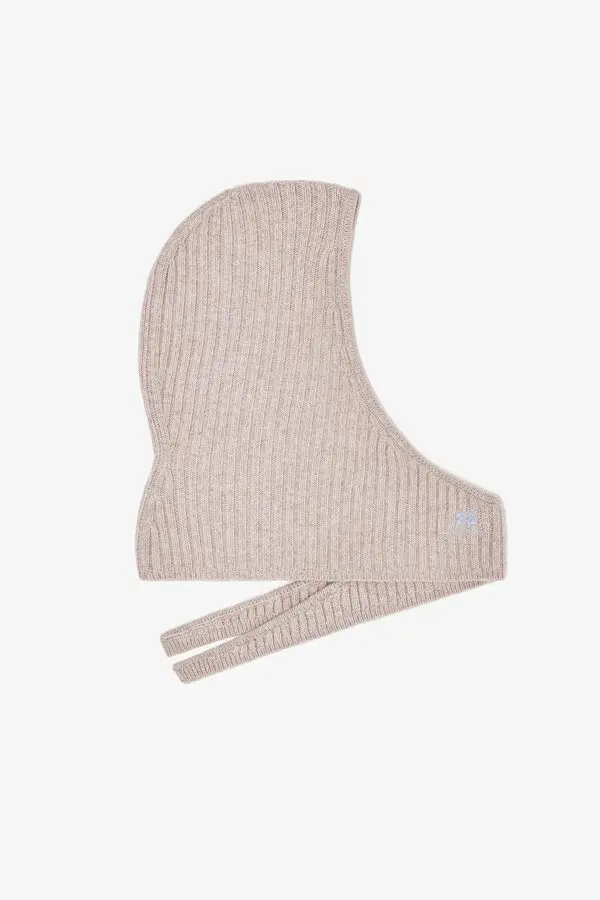 GANNI Wool Mix Balaclava - Beige