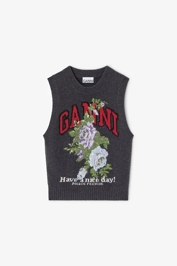 GANNI Wool Vest - Mixed