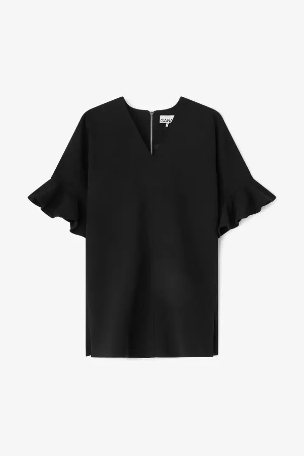 GANNI Mini Ruffle Dress