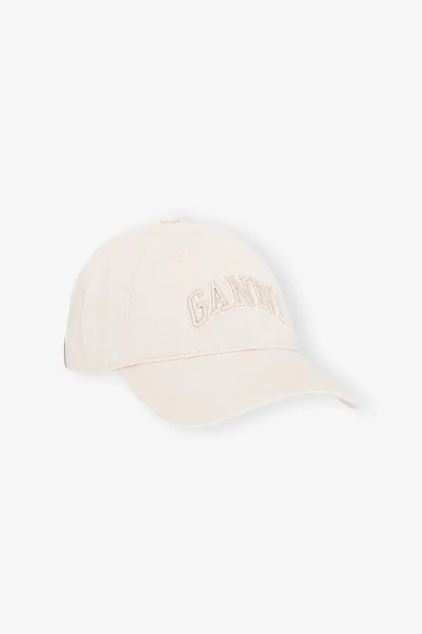 GANNI Canvas Cap - White