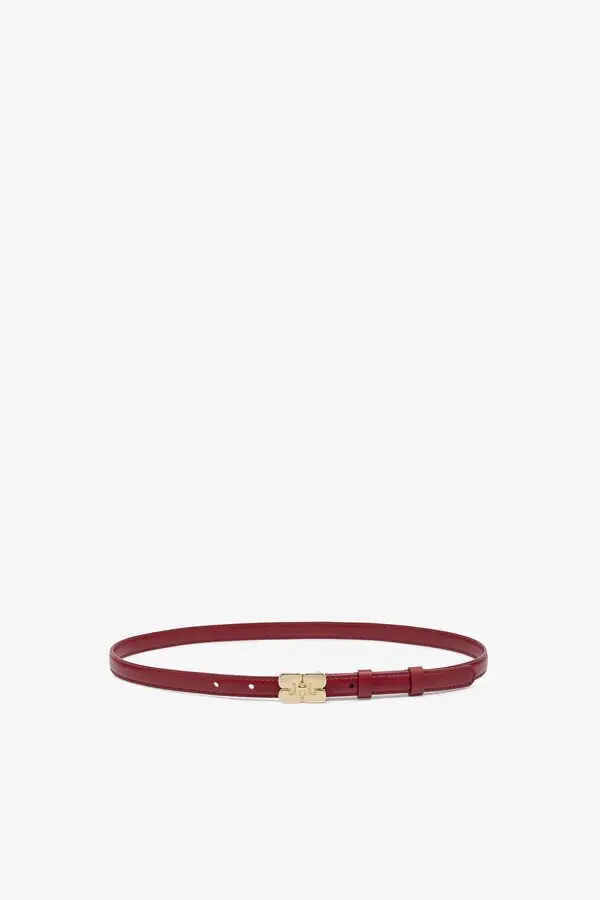 GANNI Kat Belt - Dark Red