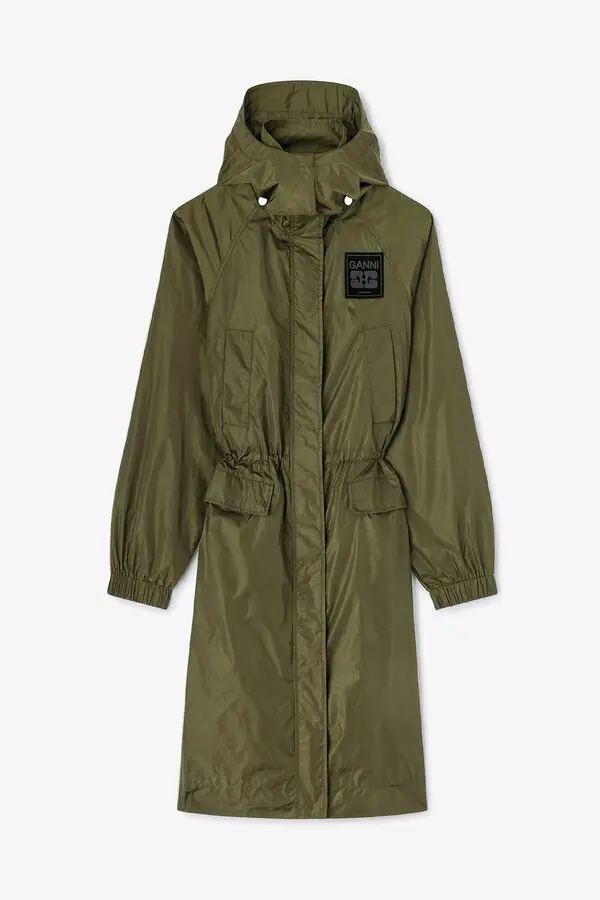 GANNI Nylon Parka Coat