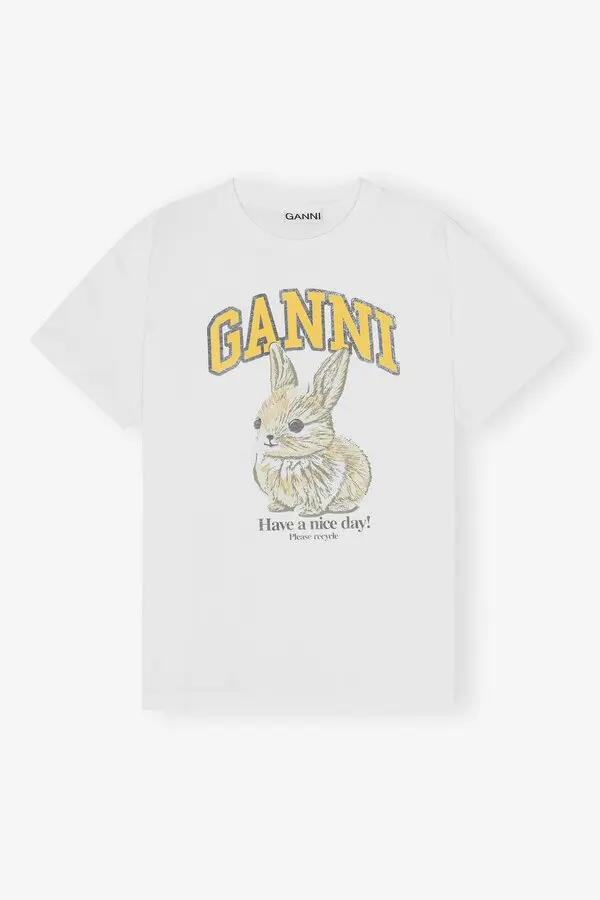 GANNI Relaxed Jersey T-shirt - White