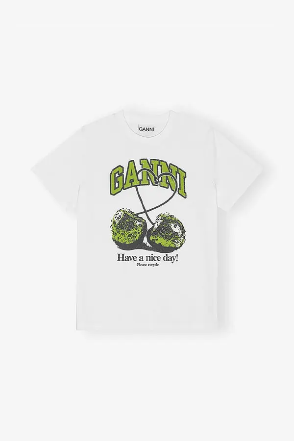 GANNI Basic Jersey Relaxed T-shirt - White
