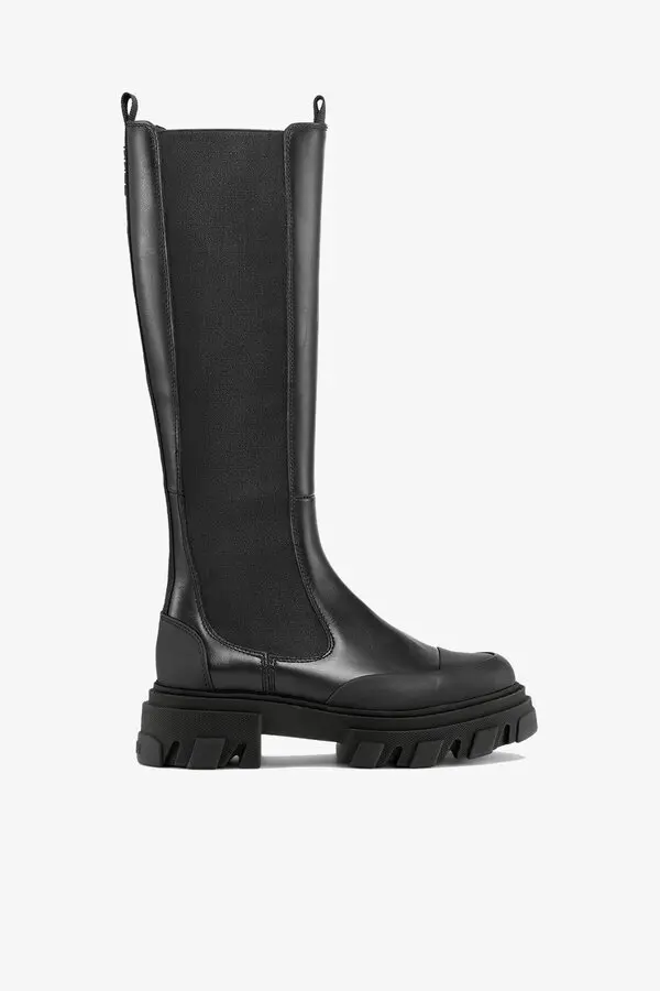 GANNI Cleated High Chelsea Boots