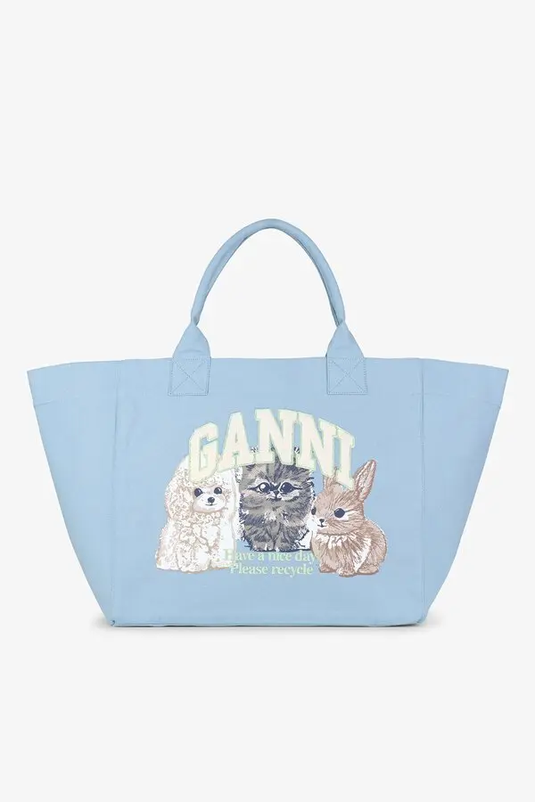 GANNI Animal Print Tote