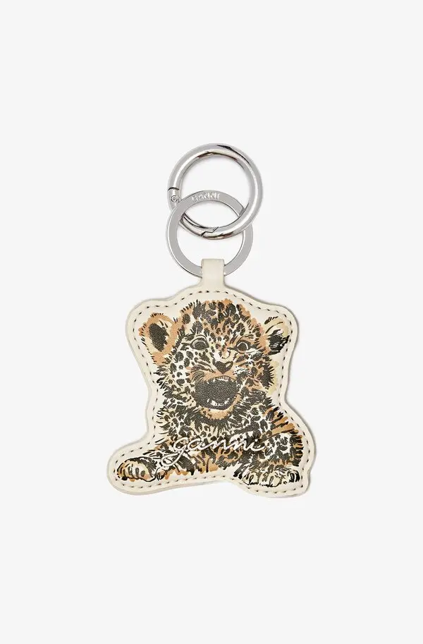 GANNI Baby Leo Keyring - White