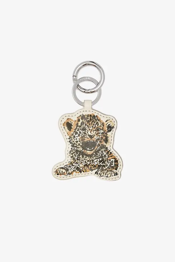 GANNI Baby Leo Keyring - White
