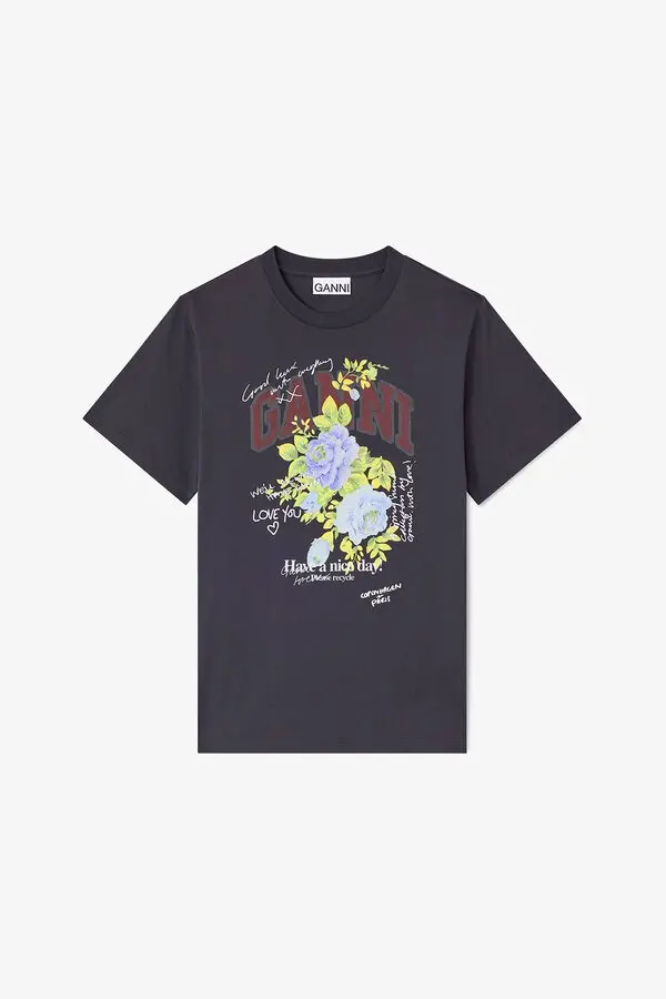 GANNI Printed T-shirt - Mixed
