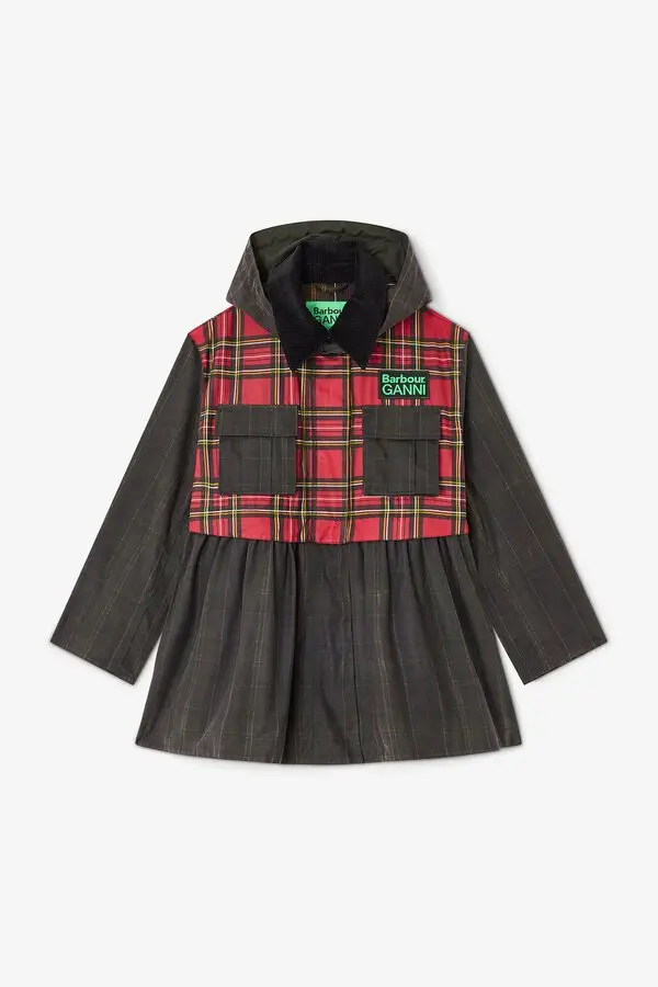 GANNI X Barbour Peplum Wax Jacket - Green