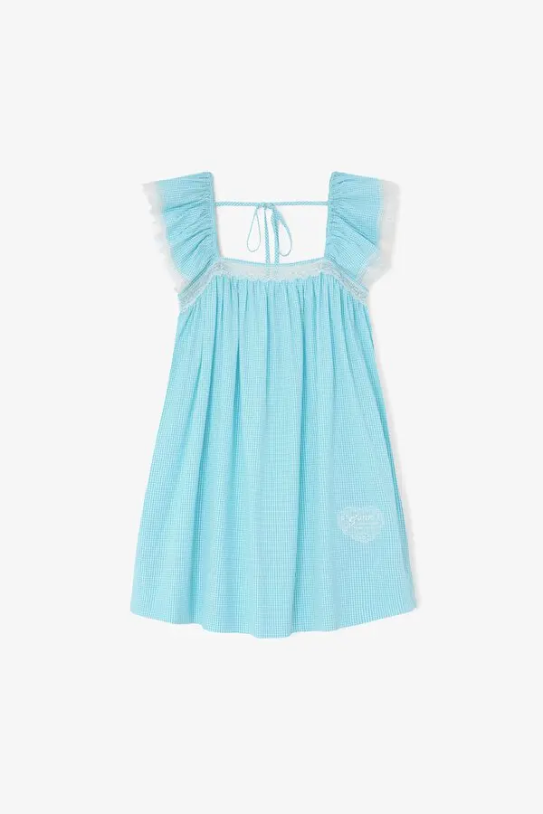 GANNI Floral Print Dress - Blue